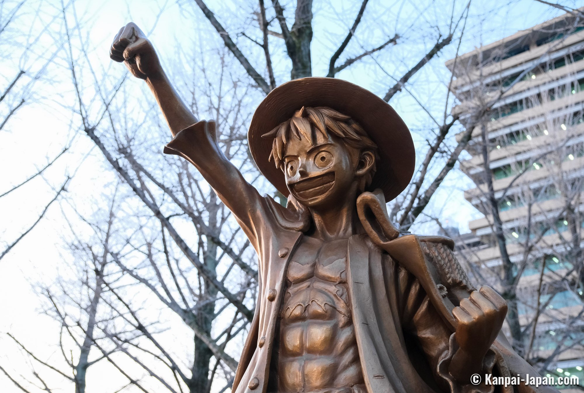 One Piece Kumamoto Revival Project - The 10 Statues of Luffy and his Crew